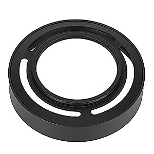 GOSHYDA Camera Lens Hood,Beautiful Appearance Hollow, Metal Compact Detachable, 52mm, with Centre Pinch Lens Cap, for Fuji X10/X20/X30(Black)