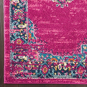 Nourison Passion Fuchsia 9' x 12' Area Rug, Boho, Traditional, Easy Cleaning, Non Shedding, Bed Room, Living Room, Hallway (9x12)