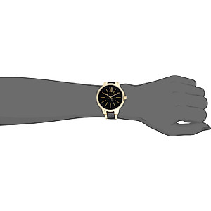 Anne Klein Women's AK/1412BKGB Gold-Tone and Black Dress Watch