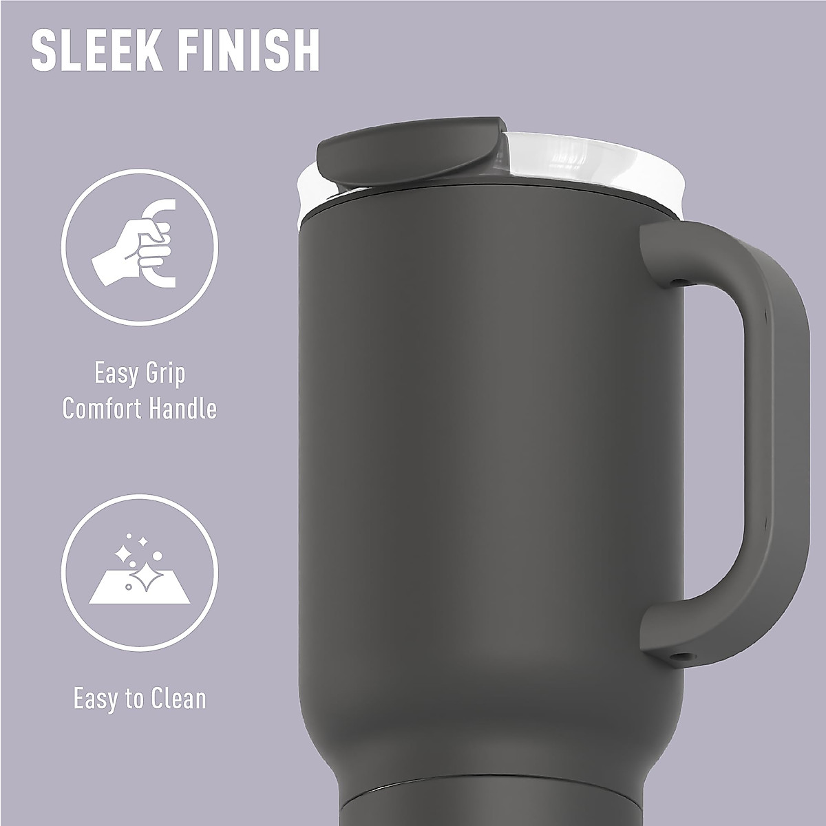 ASOBU DUPLEX 2-in-1 Travel Mug and Beer Can Holder Enjoy hot and cold drinks simultaneously -22 oz Hot Coffee or Tea Tumbler with Attached 12 oz Cold Can Holder for Beer or Soda, Black