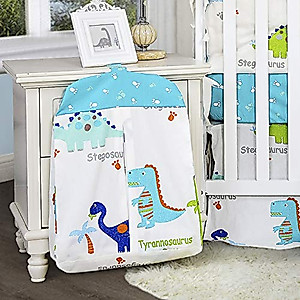 Brandream Baby Diaper Bag Boys Dinosaur Diaper Stacker Cute Aniaml Baby Crib Nursery Hanging Diaper Stacker, 100% Cotton