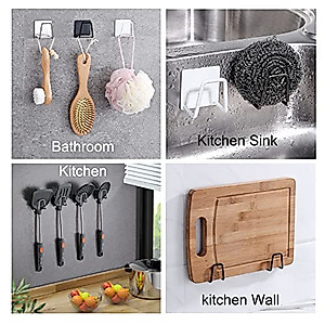 ROYALSAFE Sponge Holders for Kitchen Sink, Upgrade 2 Pack Quick Drying Adhesive Sponge Holder Sink Caddy for Kitchen Accessories, SUS304 Stainless Steel Rust Proof Waterproof