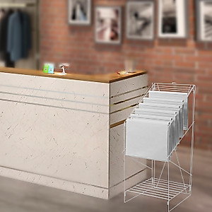 SSWBasics Tissue Paper Rack - White Wire - Floor Standing (23" W x 15½"D x 49" H)