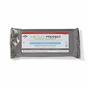 Medline Aloetouch Protect Dimethicone Skin Protectant Wipes, Hypoallergenic, Fragrance-Free, 8 Count (Pack Of 30)