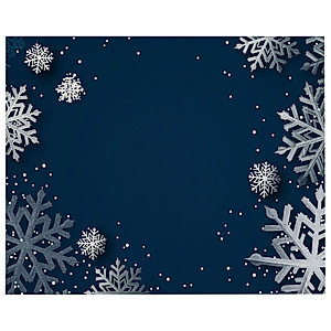 Washable Area Rugs 4x6 ft Carpet, Cartoon Style Snowflake Stripes Print Rugs Dark Blue Stain & Water Resistant Non-Slip, Pet & Child Friendly, Perfect for Living Room, Bedroom, Kids Room