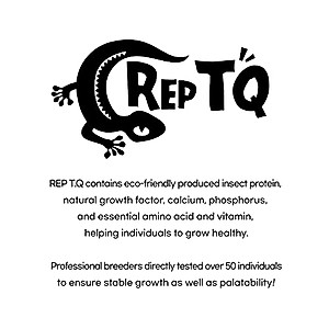 REPTQ Cricket+ Nutrients for Geckos - Protein, Lactic Acid, Vitamin D3 - Dried Insects for Crested/Leopard Gecko - High Calcium Cricket Diet Food - All Natural Gecko Food Munchies
