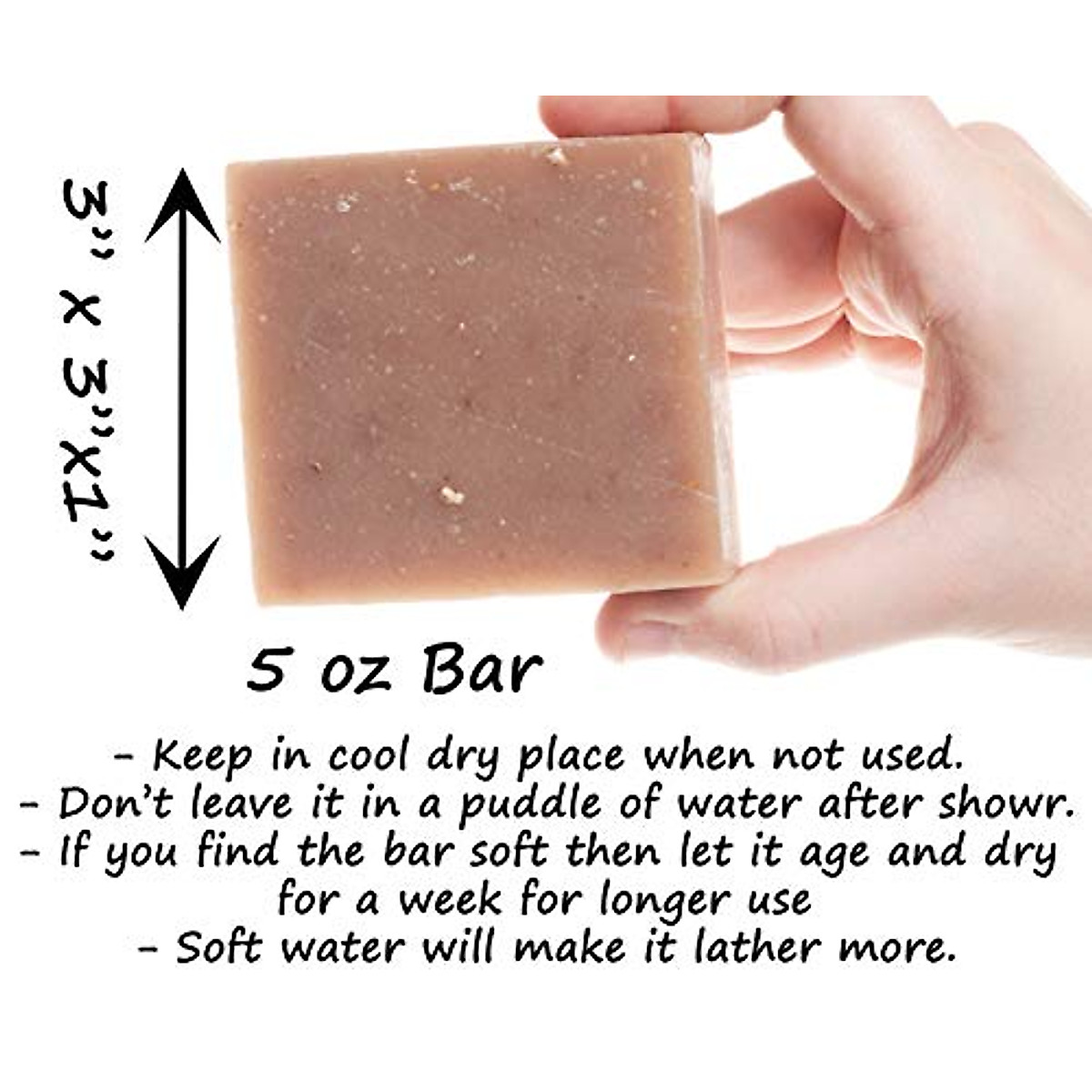 360Feel Oatmeal Milk & Castile Handmade Soap Bar - Warm inviting fragrance - exfoliant - Essential Oil Natural Soaps- Great as Anniversary Wedding Gifts Christmas stocking stuffer Honey, Brown, 5 Oz