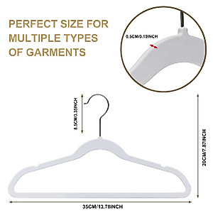 Quality Kids Plastic 30 Pack Non Velvet Non-Flocked Thin Compact Children's Hangers Swivel Hook for Shirts Blouse Coats (White, 30)