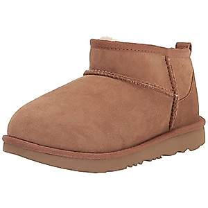 UGG Girls Kids' Classic Ultra Mini Fashion Boot, Chestnut, 5 Big