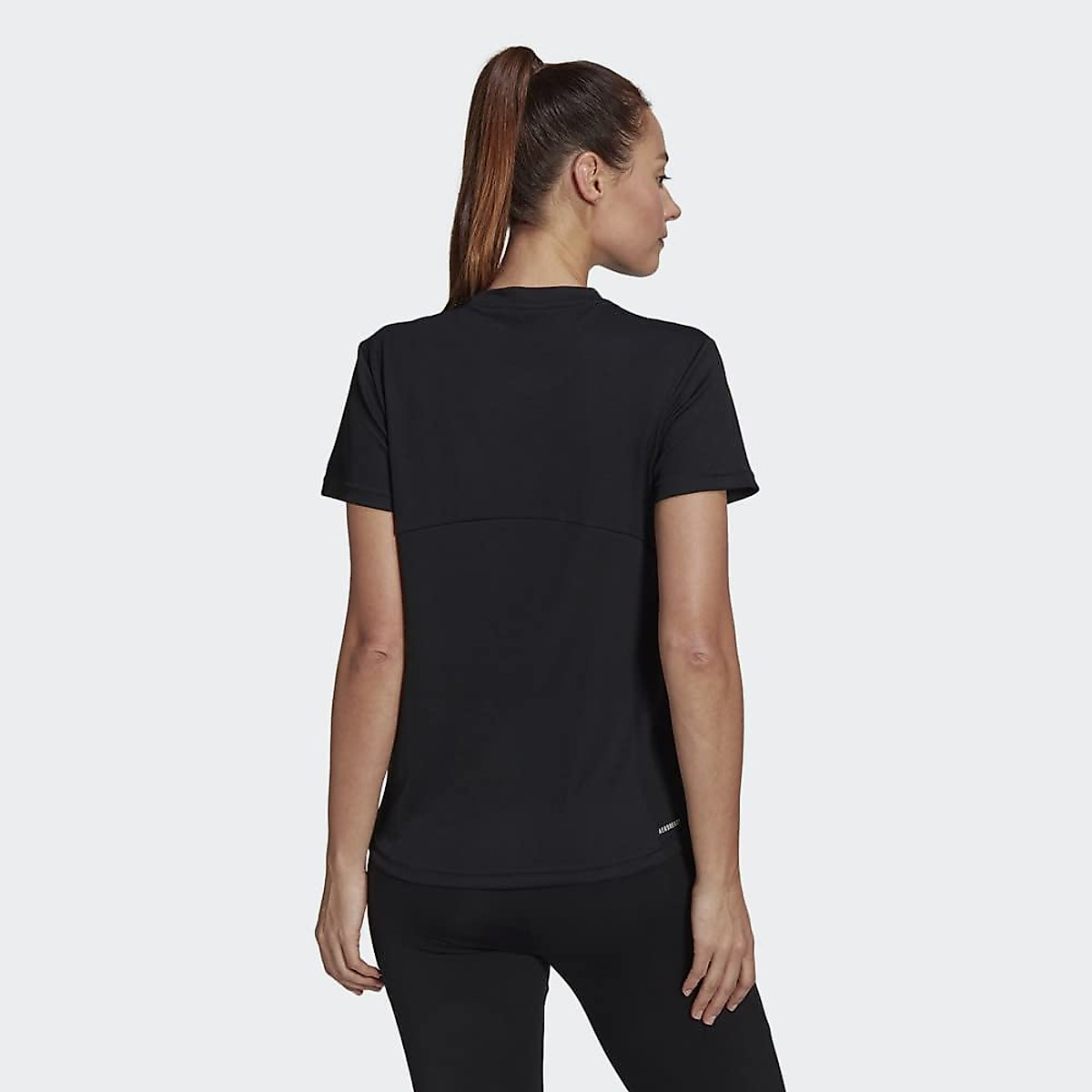 adidas womens Small Logo Tee Black/White 1X