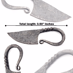 HUNTING HUNTS Celtic Pocket Blade Knife, Hand Forged Fixed & Hardened Blade Knives, Vintage Art Collection Cool Pocket Knife, Unique Gifts for Men, Carbon Steel with Sheath