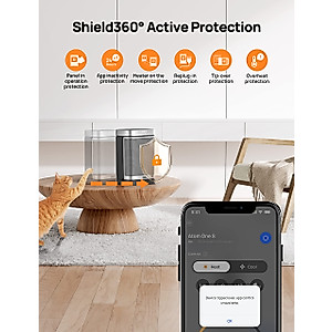 Dreo 1500W Smart Space Heaters for Indoor Use, Portable Heater with 70°Oscillation, WiFi Alexa & Google Assistant Electric Heater, with Thermostat & Remote, Safety Small Heater for Office Home