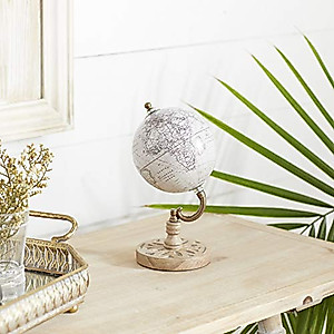 Deco 79 Wood Globe, 5" x 5" x 9", Beige