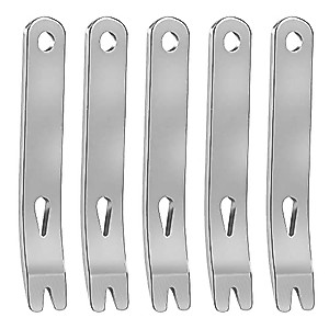 RONRONS 5 Pack Mini Stainless Steel Pocket Pry Bar Crowbar Multifunction EDC Tool Survival Opener
