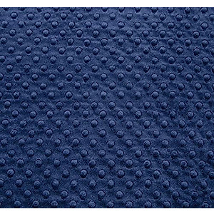 Crib Sheets for Standard Crib Mattress for Boys Girls Neutral - Made of Soft Plush Minky Dot Fabric (Navy)