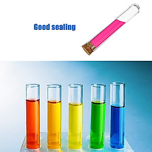 20x150mm 35ml Glass Test Tubes,20 Pcs Glass Test Tube with Cork Stoppers for Bath Salts,Candy Storage,Plants,Science Themed Party and Home Decoration