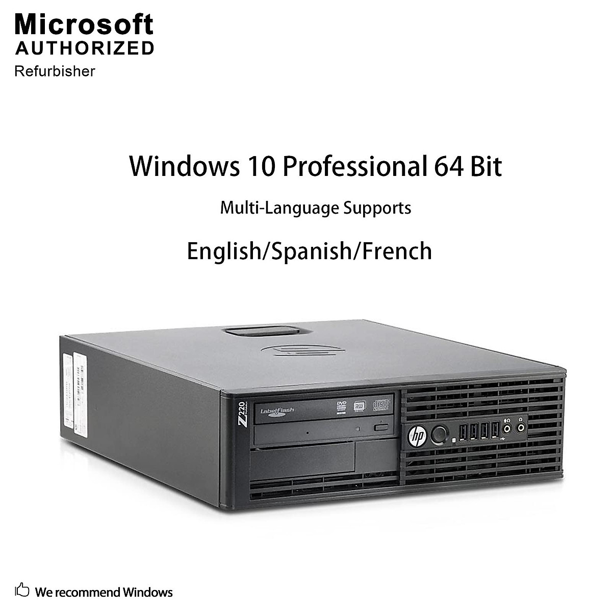 HP Z220 Desktop Computer - Intel Core i7 3.8GHz, 32GB DDR3, New 1TB SSD, Windows 10 Pro 64-Bit, WiFi, DVDRW, USB 3.0 (Renewed)