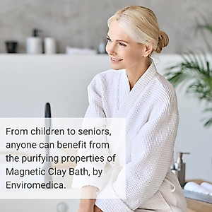 Magnetic Bentonite Clay Detox Bath – Sodium & Calcium Bentonite, & Himalayan Salt – Healing Clay to Remove Environmental Toxins for a Whole Body Detox – Health & Beauty Clay by Enviromedica