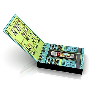 Retro USB Light Up Memory Stick, Flash Drive w/LED 1950's Retro Sci-fi Space Age Action and Totally Cool Storage/Gift Box (Matte Finish)