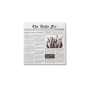 Fox Run French Fry Wax Paper Liners, Newsprint, 24-Count
