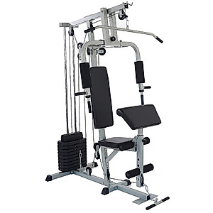 BalanceFrom RS 80 Home Gym System Workout Station with 330LB of Resistance, 125LB Weight Stack