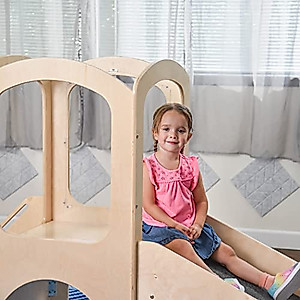 Children's Factory-ANG1617 Toddler Loft Set, Kids Indoor Play Equipment, Sliding/Climbing/Crawling Toys for Preschool/Daycare/Playroom, Wooden Classroom Furniture