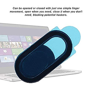 Qinlorgo Webcam Cover, Webcam Cover 0.8mm Webcamera Cover, for Tablets Smartphones(6 Pieces)