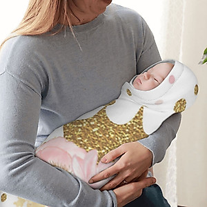 Sweewind Personalized Baby Blankets for Boys and Girl Custom Baby Blanket for Girls Boys Personalized Baby Blanket with Name Crown Floral Baby Blankets Personalized Blankets for Kids Customized