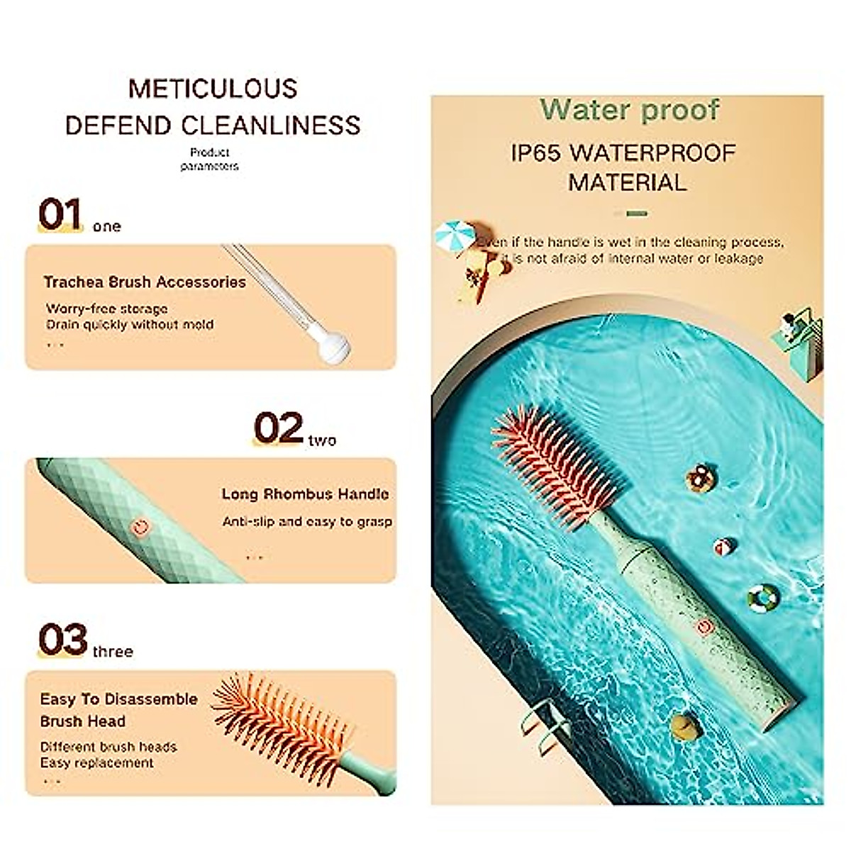 Bottle Spark Bottle Cleaner, Electric Silicone Bottle Brush Set, Bottle Cleaning Brush for Bottles, Baby Bottles, Sports Bottle, Vase, Glassware, Smaller Diameter Bottle Openings (Green)