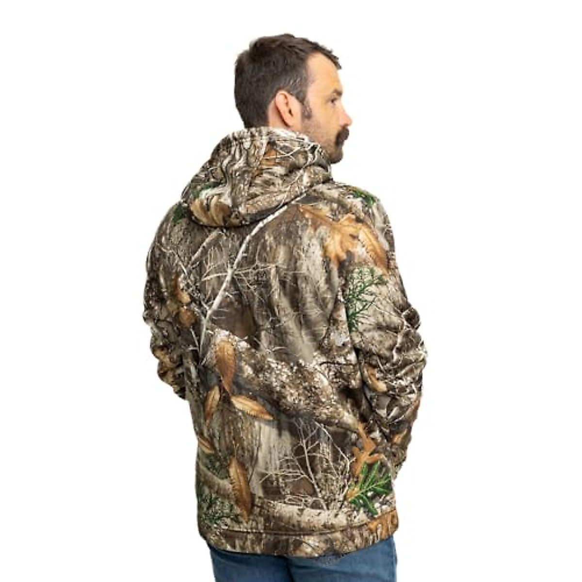 Realtree Men's Camo High Pile Fleece Vest Jacket for Hunting, Hiking and Climbing (US, Alpha, X-Large, Regular, Regular, Edge | Sherpa)