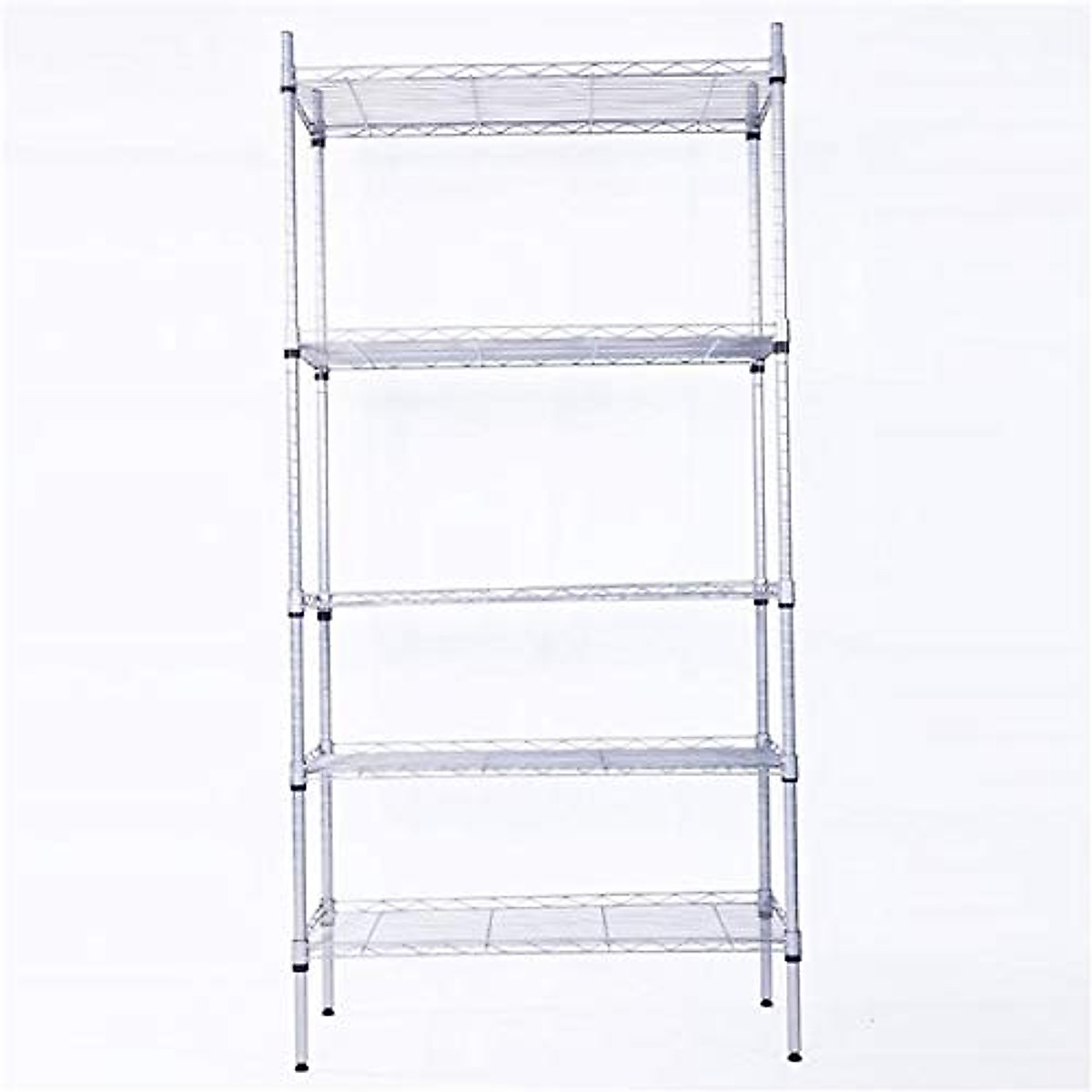 HH Building 5-Tier Wire Shelving Unit Adjustable Steel Wire Rack Shelving 5 Shelves Steel Storage Rack, Function Metal Shelves Garage Storage Shelves for Kitchen Living Room Office Garage
