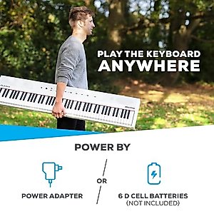 Alesis Recital – 88 Key Digital Piano Keyboard with Semi Weighted Keys, 2x20W Speakers, 5 Voices, Split, Layer and Lesson Mode, FX and Piano Lessons