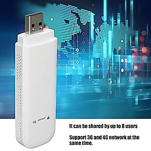 4G WiFi Router, Portable 4G LTE USB Modem Dongle, Wireless Hotspot Network Adapter, with SIM Card Slot, 8 Users Sharing, 150Mbps High Speed, for Tablet Laptop Phone