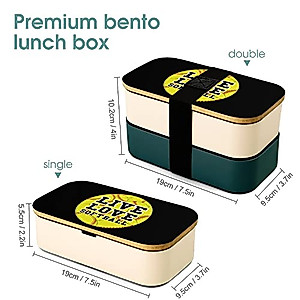 Live Love Softballs Bento Lunch Box Leak-Proof Bento Box Food Containers with 2 Compartments for Offce Work Picnic Green-Style