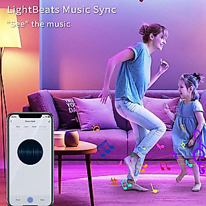 Smart Light Bulbs E12 RGB+CCT Led WiFi+Bluetooth Smart Bulbs 300lm 40W Equivalent Multicolor and Dimmable, Halloween light bulbs Work with Alexa Google Smart Things WiFi(2.4GHz) No Hub Required 5Pack