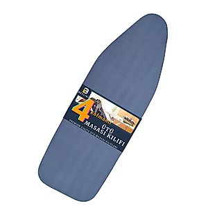SAVUK Ironing Board Cover and Pad Standard Size 18x49 inch, Large Extra Wide, Adjustable Elastic Edge Fit, Extra Thick, Heat Reflective, Non Stick Scorch and Stain Resistant (18" X 49", Blue)