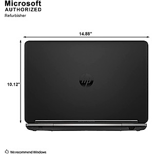 HP ProBook 650 G1 15.6inch Business Laptop, Super Fast Intel Quad Core i7-4800MQ Up To 3.7 GHz, 16GB DDR3, 512GB SSD, DVD, Webcam, USB 3.0, Win 10 Pro Black 15-15.99 inches