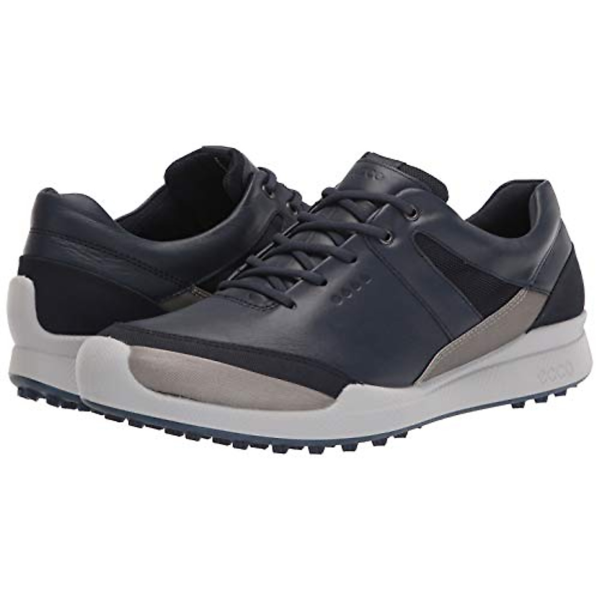 ECCO Women's Biom Hybrid Hydromax Water-Resistant Golf Shoe, Marine/Buffed Silver/Night Sky, 9-9.5