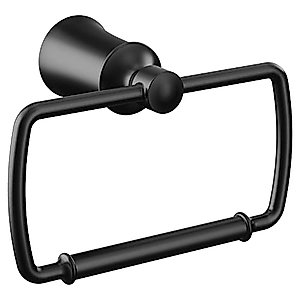Moen YB2186BL Dartmoor Decorative Hand Towel Holder, Matte Black