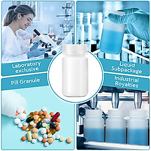 Pinkunn 20 Pcs Plastic Sample Bottles 4oz/ 125ml Laboratory Grade Polypropylene Wide Mouth Reagent Bottles Clear Liquids Storage Bottles with Lids Leak Proof Containers for Lab Classroom