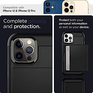 Spigen for iPhone 12 Pro Case, Slim Armor CS Case & Pro. - Black