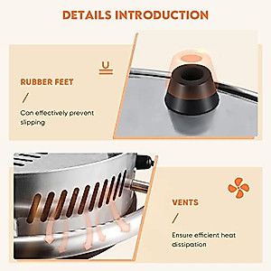 BOEASTER Commercial Crepe Maker, 16" Non-Stick 2000W Electric Crepe Machine Adjustable Temperature Control, Thickened Cast Iron Cooking Surface Pancakes Maker Griddle with Handle