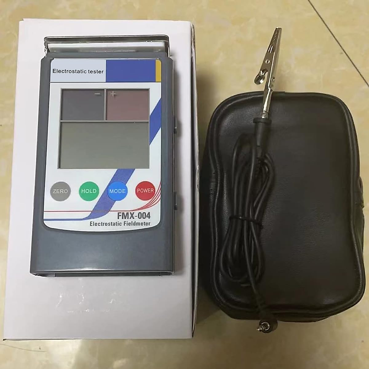 FMX-004 Electrostatic Field Meter 30KV Static Tester,Handheld FMX004 Electrostatic Fieldmeter Measuring Range 0 to ±1.49KV