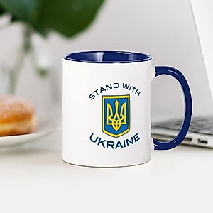CafePress Stand With Ukraine Mugs Ceramic Coffee Mug, Tea Cup 11 oz