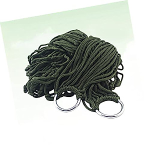 CLISPEED Hammock Swing Mesh Garden Hammock Camping Picnic Dark Swing Amy Hammocks Bed Travel Hanging Rope Net for Green Hunting Sleeping Outdoor Comfortable Leisure Indoor Nylon Beds Hiking Amacas