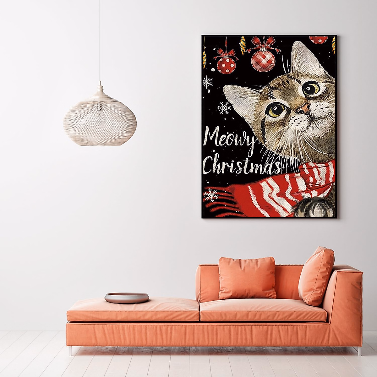 CHWGLFGG Meowy Christmas Diamond Painting Kits for Adults Beginners, Cat Snowflake 5D Diamond Art Kits, DIY Full Round Drill Gem Art, Winter Holiday Home Wall Decor 12 x 16 Inch