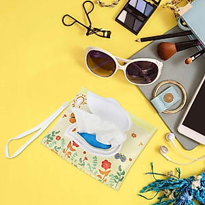 Healifty 4pcs Wet Wipe Pouch Dispenser Reusable Refillable Baby Wipes Bag Handy Travel Wipes Holder Case Diaper Bag