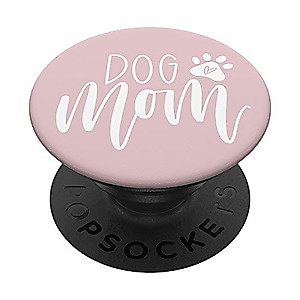 Dog mom gifts for women, dog lover, pink white black JLZ011 PopSockets Swappable PopGrip