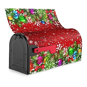 Sunshineyan Welcome Mailbox Cover Magnetic Standard Size 18" X 21", Spring Wreath Buffalo Plaid Mailbox Wraps Post Letter Box Cover Garden Yard Outdoor Decorations