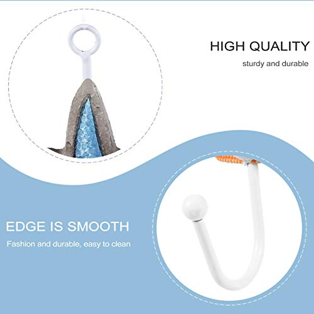Cabilock 2pcs Mediterranean Wall Hooks Resin Coat Hook Wall Mount Key Holder Decorative Single Hanger Towel Hooks with Star Shell Design Gifts for Door Kitchen Store Closet Hats Coats Keys